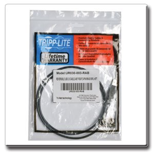 Tripp Lite 6ft USB 2.0 High Speed Cable Reversible A to Right Angle ...