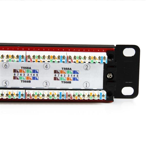 StarTech.com 24 Port CAT6 Patch Panel - 110 Type Rack Mount Patch Panel 1U