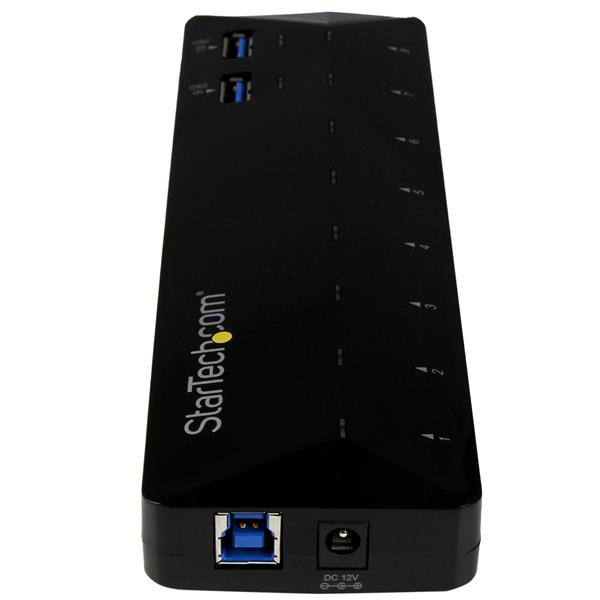 StarTech.com 10 Port USB 3.0 Hub with Charge & Sync Ports - 8 x USB-A ...