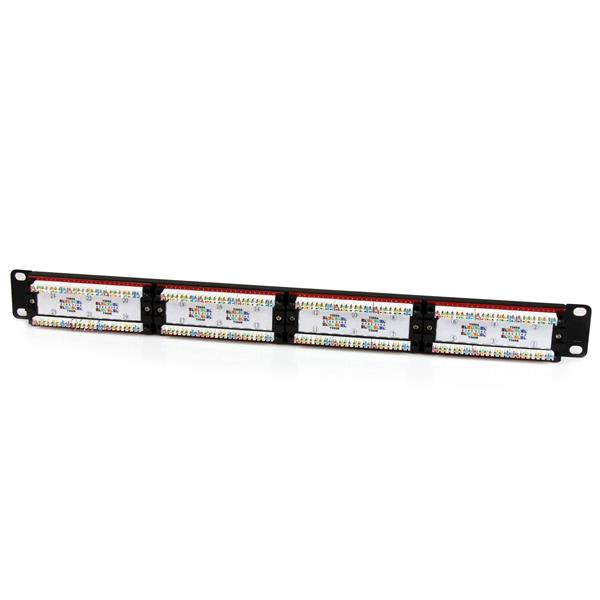 StarTech.com 24 Port CAT6 Patch Panel - 110 Type Rack Mount Patch Panel 1U
