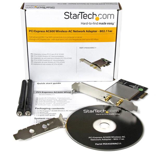 StarTech.com AC600 Wireless Card - AC Network Adapter - 802.11ac, PCIe