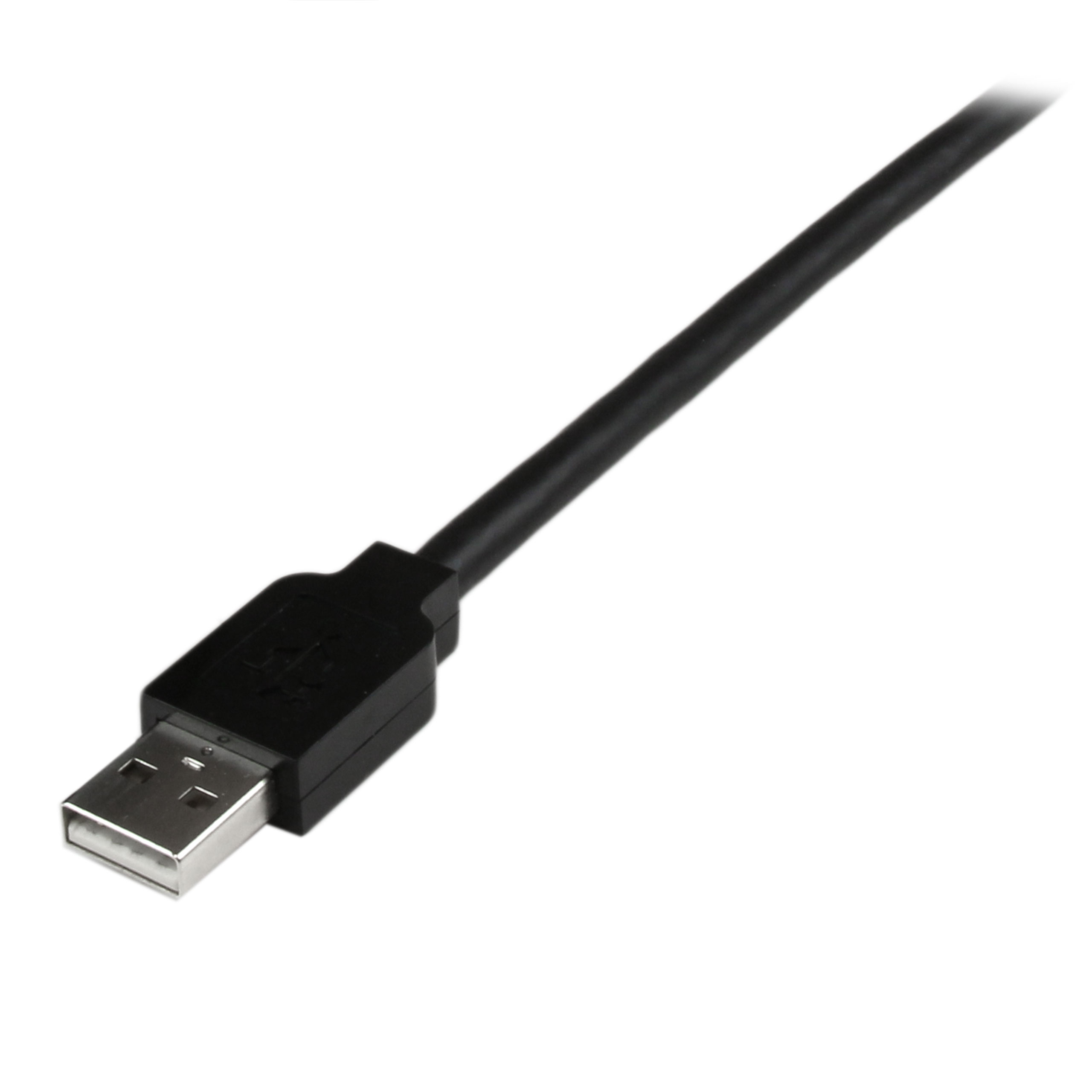 StarTech.com 15m USB 2.0 Active Cable with 4 Port Hub - Long USB Cable ...