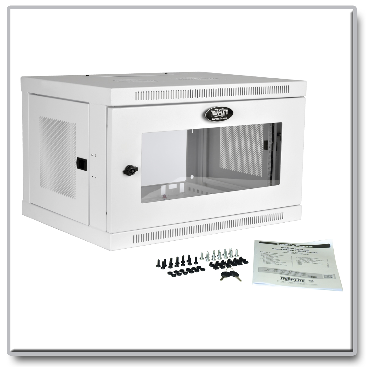 Tripp Lite 6U Wall Mount Rack Enclosure Server Cabinet White w/ Acrylic ...