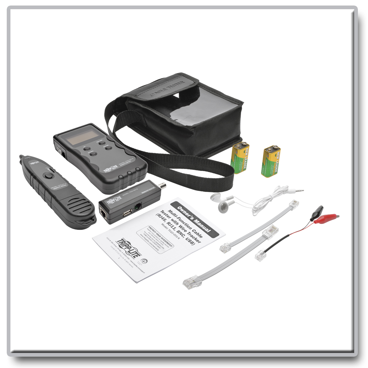 Tripp Lite Cable Tester Wire Tracker Lngth Fault Location RJ45 RJ11 BNC ...