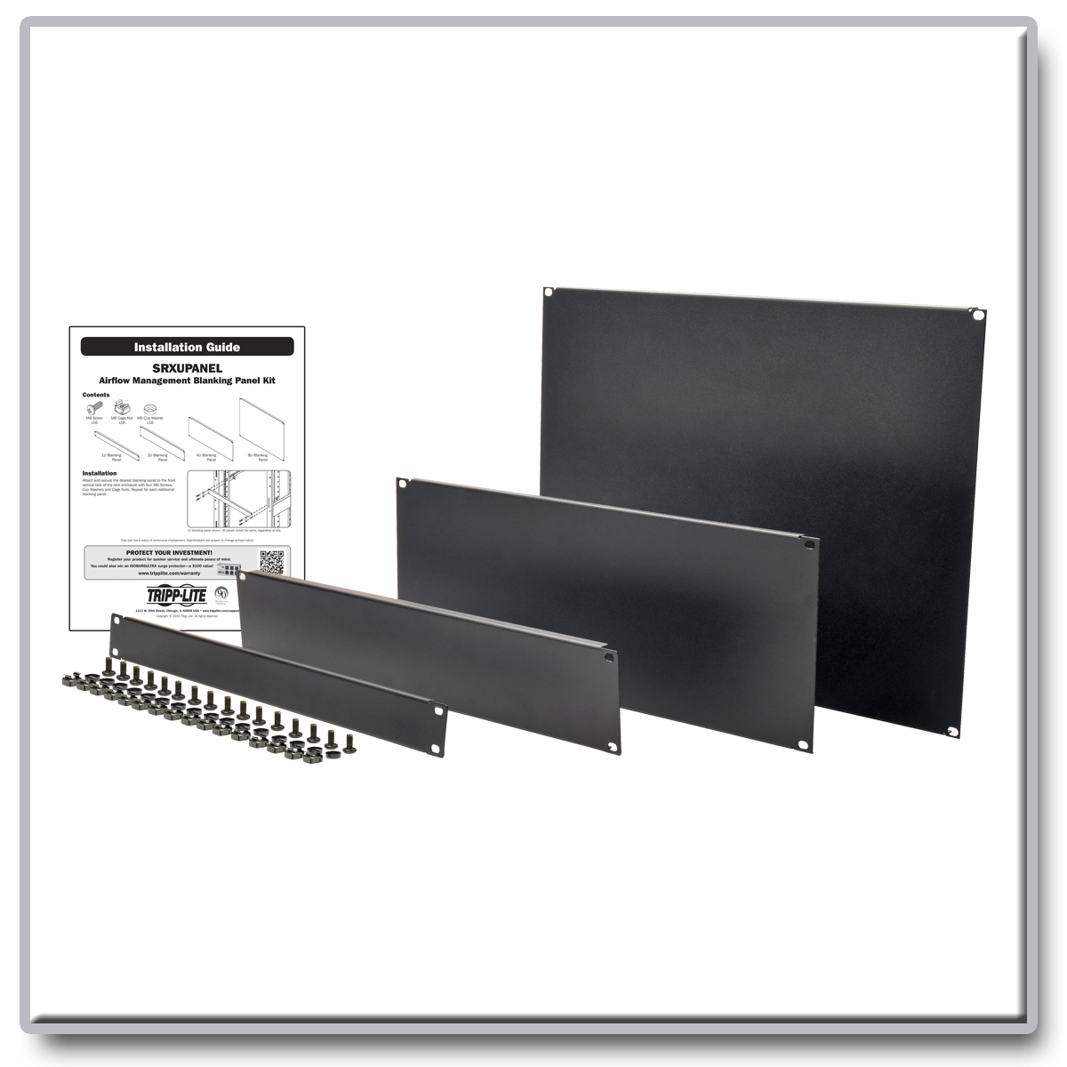 Tripp Lite Rack Enclosure Server Cabinet 4 Piece Blanking Panel Kit 19 ...