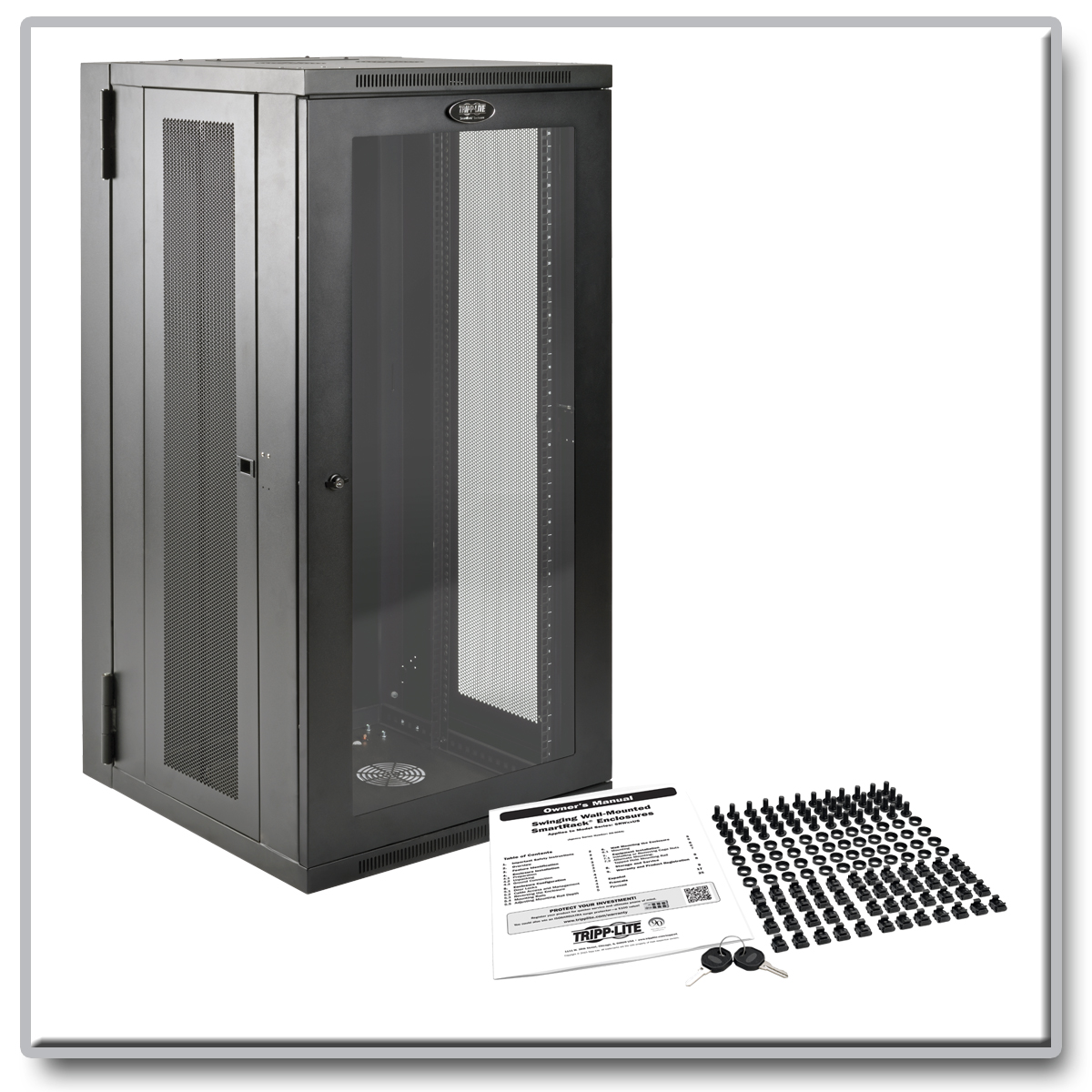 Tripp Lite 26U Wall Mount Rack Enclosure Server Cabinet Deep Acrylic ...