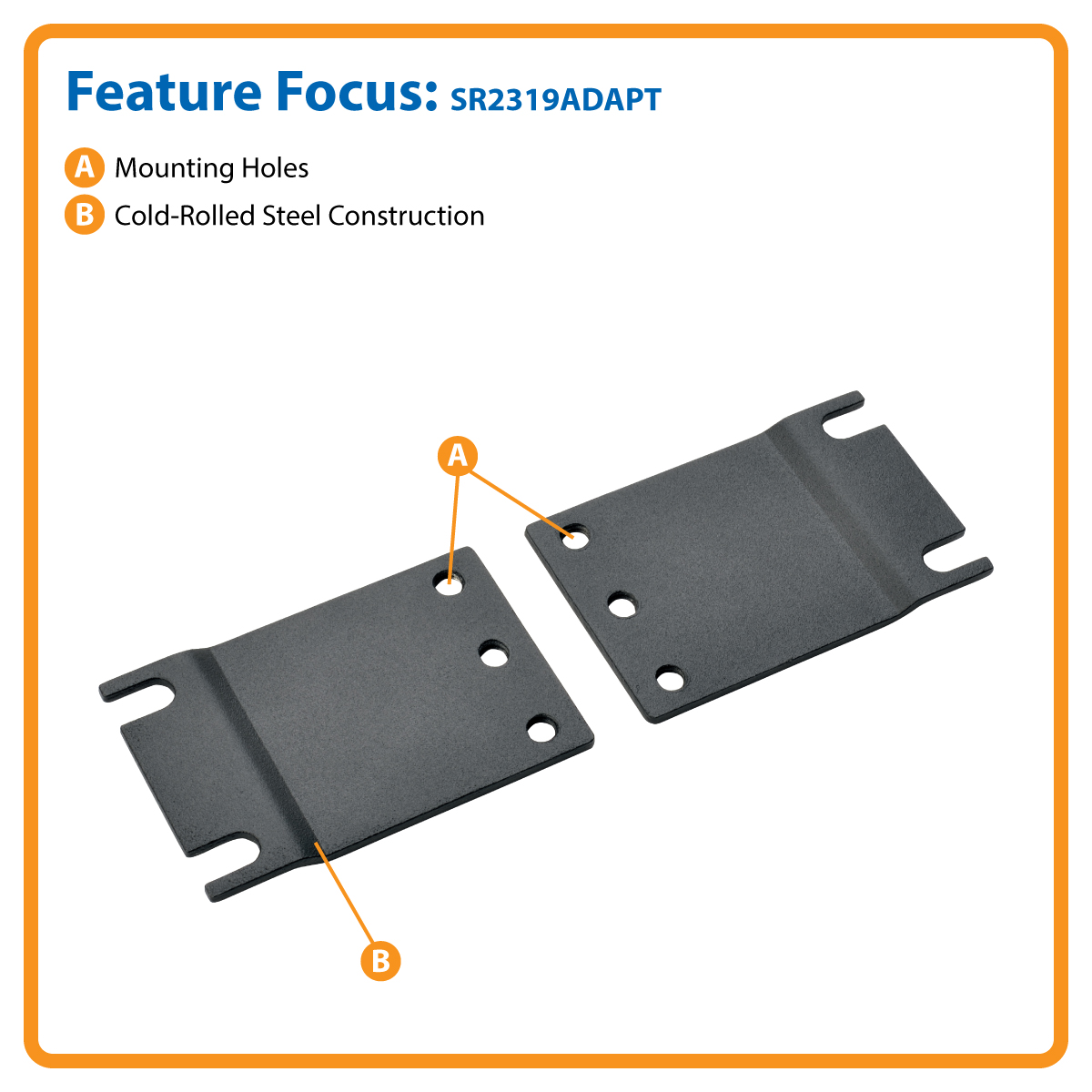 Tripp Lite Rack Enclosure Server Cabinet Mounting Adapter Kit 23 Inch ...