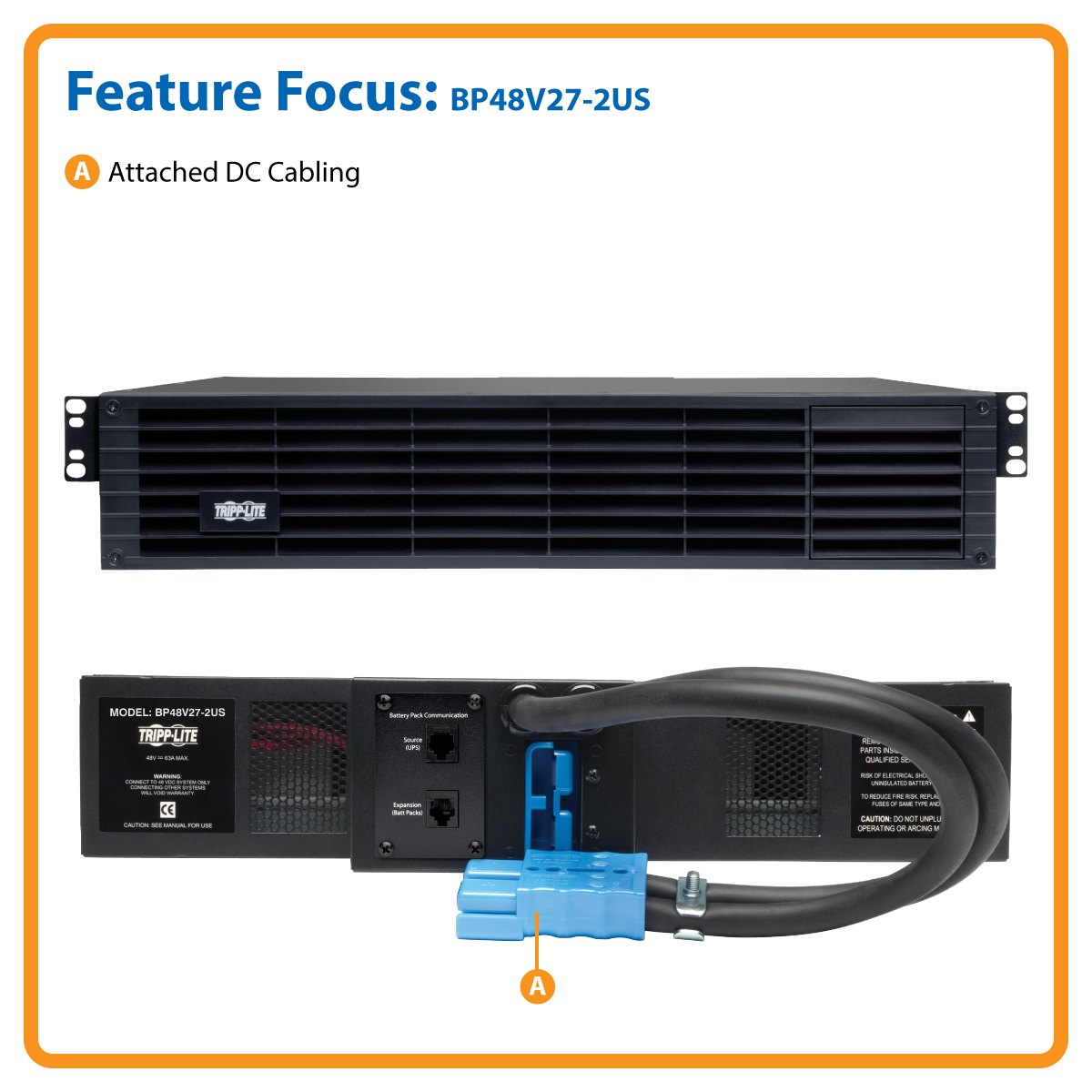 Tripp Lite 48V 2U Rackmount External Battery Pack for select UPS Sytems ...