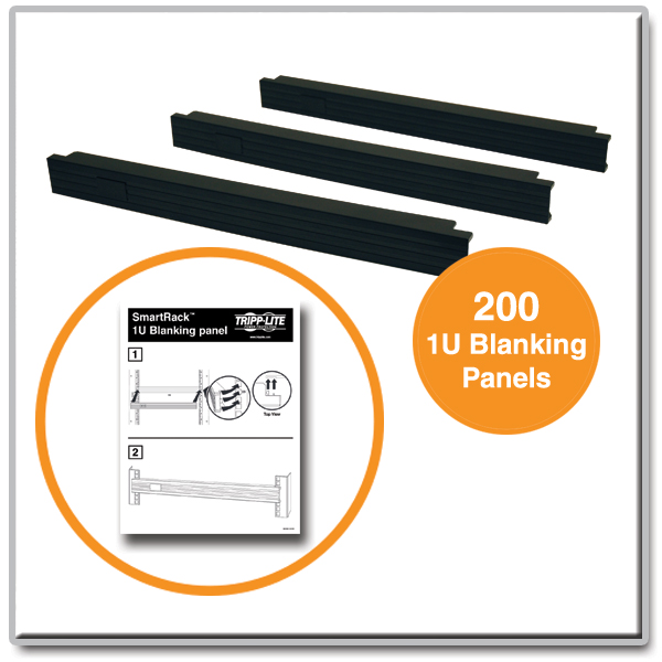 Tripp Lite Rack Enclosure Cabinet 200 Pieces Cooling Blanking Panel ...