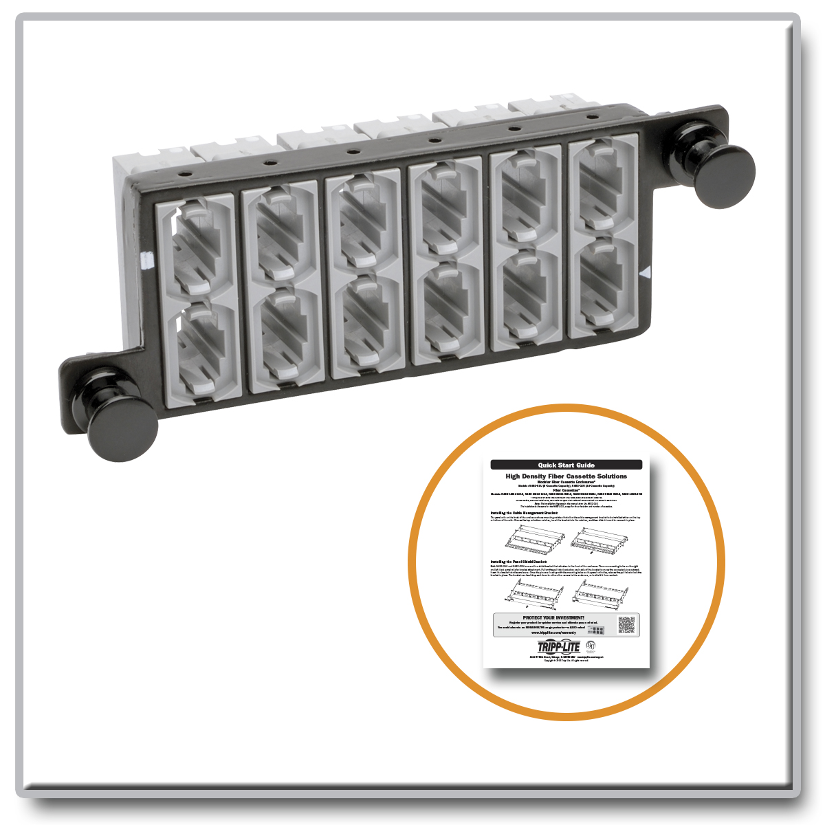 Tripp Lite 12-Fiber Patch Panel MTP/MTO x 12 40Gb Pass Through Cassette ...