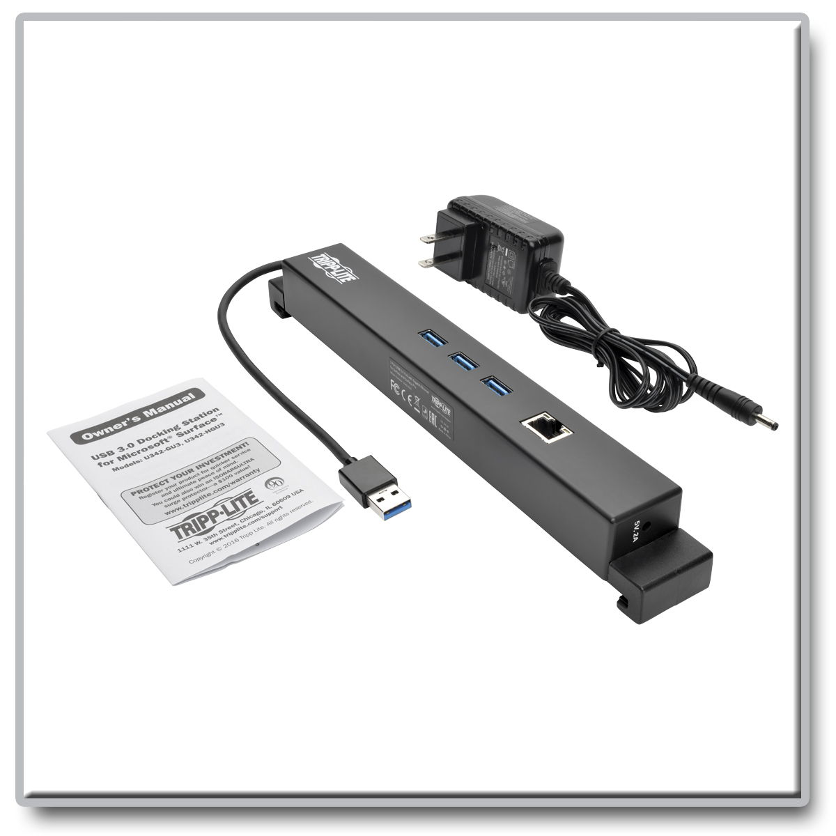 Tripp Lite Microsoft Surface Docking Station USB Hub & Gigabit Ethernet ...