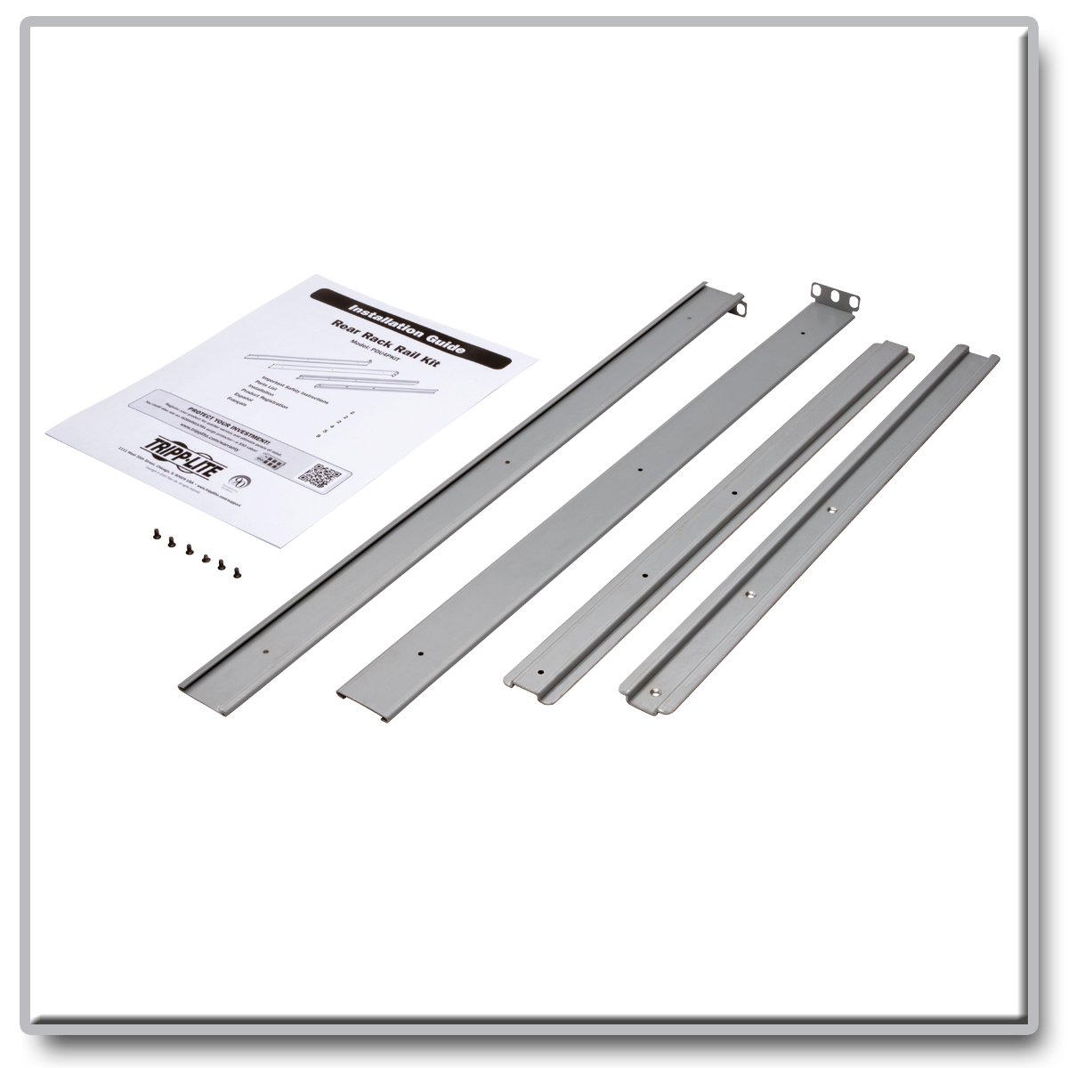 Tripp Lite PDU Rear Support Rail Kit 1U ATS PDUS Mounted 4Post ...