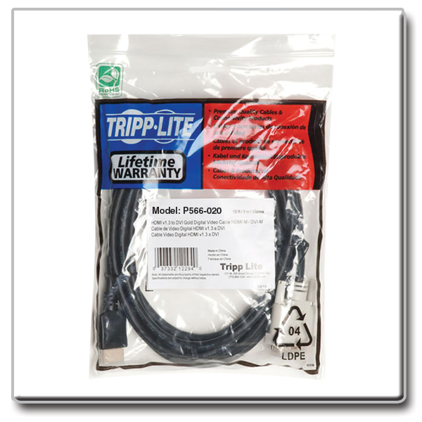 Tripp Lite 20ft HDMI to DVI-D Digital Monitor Adapter Video Converter ...