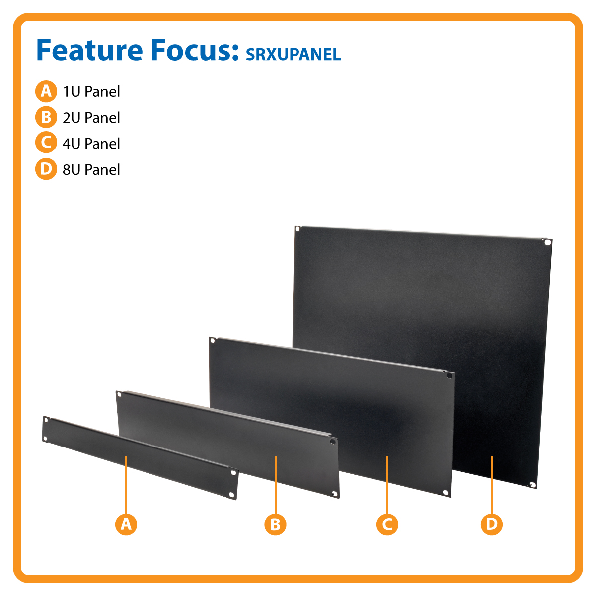 Tripp Lite Rack Enclosure Server Cabinet 4 Piece Blanking Panel Kit 19 ...