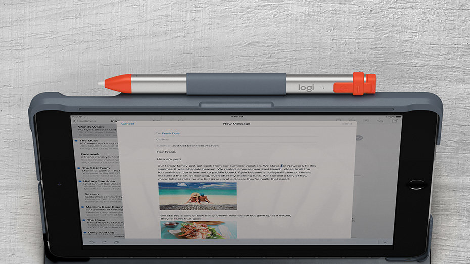 Logitech Slim Folio - keyboard and folio case - QWERTY - UK - graphite ...